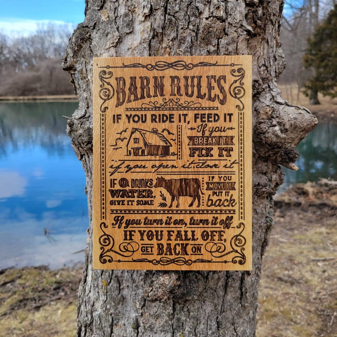Farm Sign Barn Rules Rules Sign Farm Decor Farmhouse - Etsy