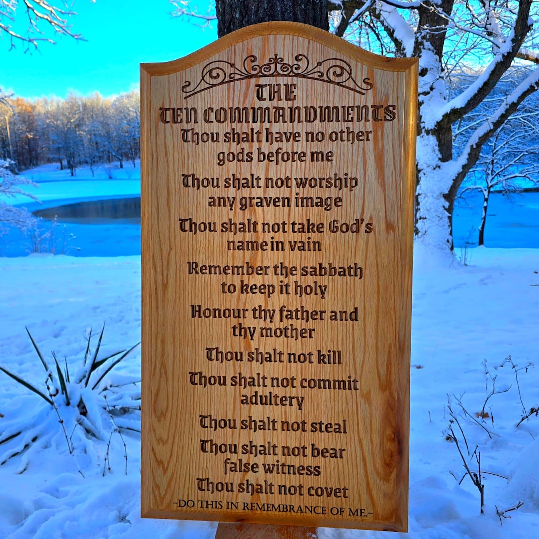 The Ten Commandments, Christian Decor, Religious Art, Religious Gift ...