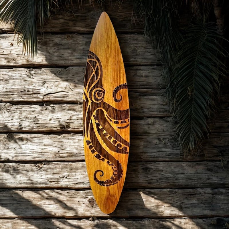 Surfboard Wall Octopus - Etsy