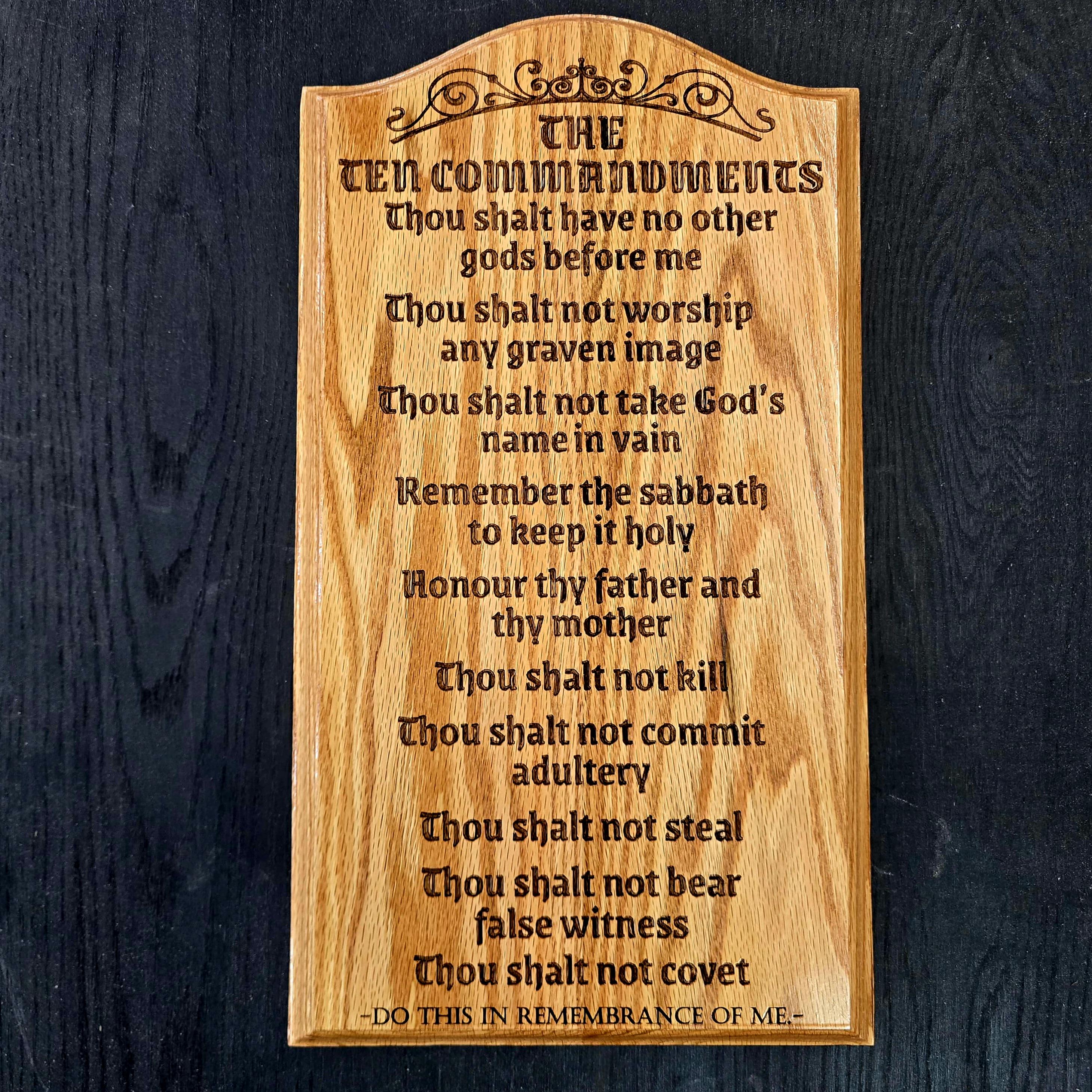 The Ten Commandments, Christian Decor, Religious Art, Religious Gift ...