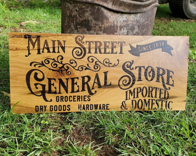 Main Street General Store Sign General Store Groceries - Etsy