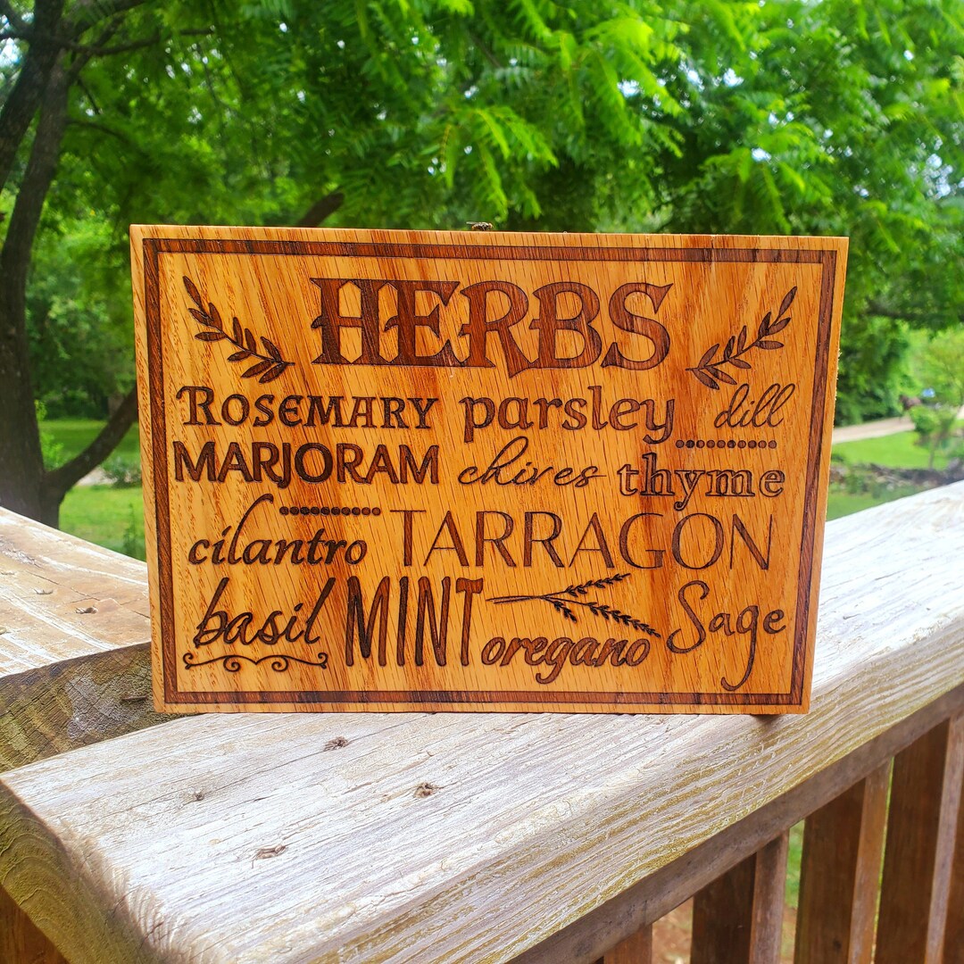 Herbs Sign Garden Sign Garden Decor Kitchen Sign Herbs - Etsy