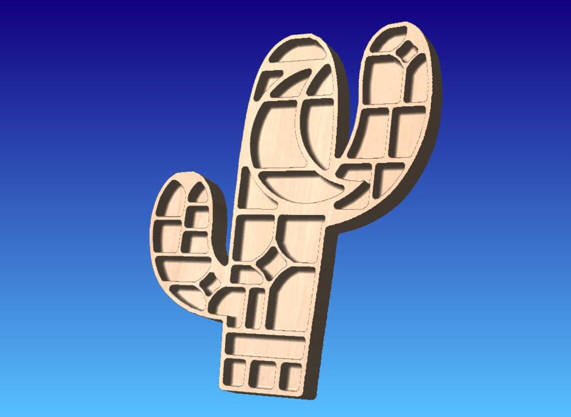 Crystal Shelf, Cnc File, Cactus, Crv,dxf,ai,pdf,eps,svg, Cactus Svg ...