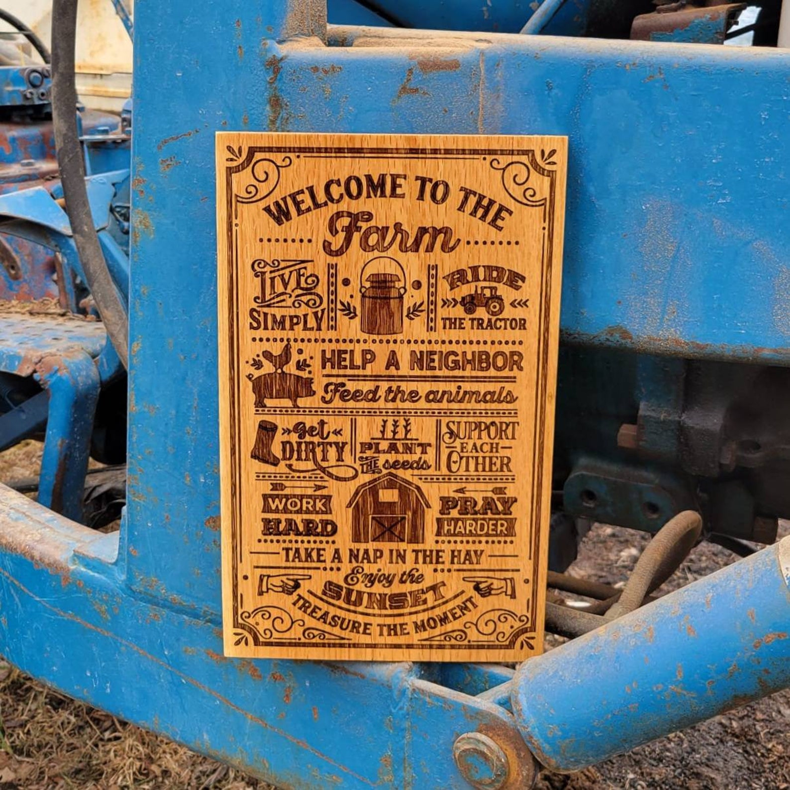 Farm Sign Barn Rules Rules Sign Farm Decor Farmhouse - Etsy