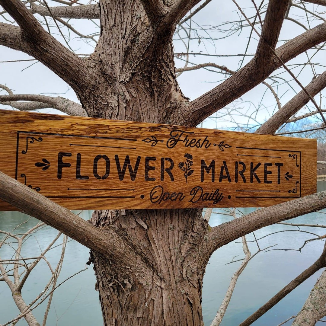 Flower Shop Sign Flower Market Flower Sign Flower Shop - Etsy