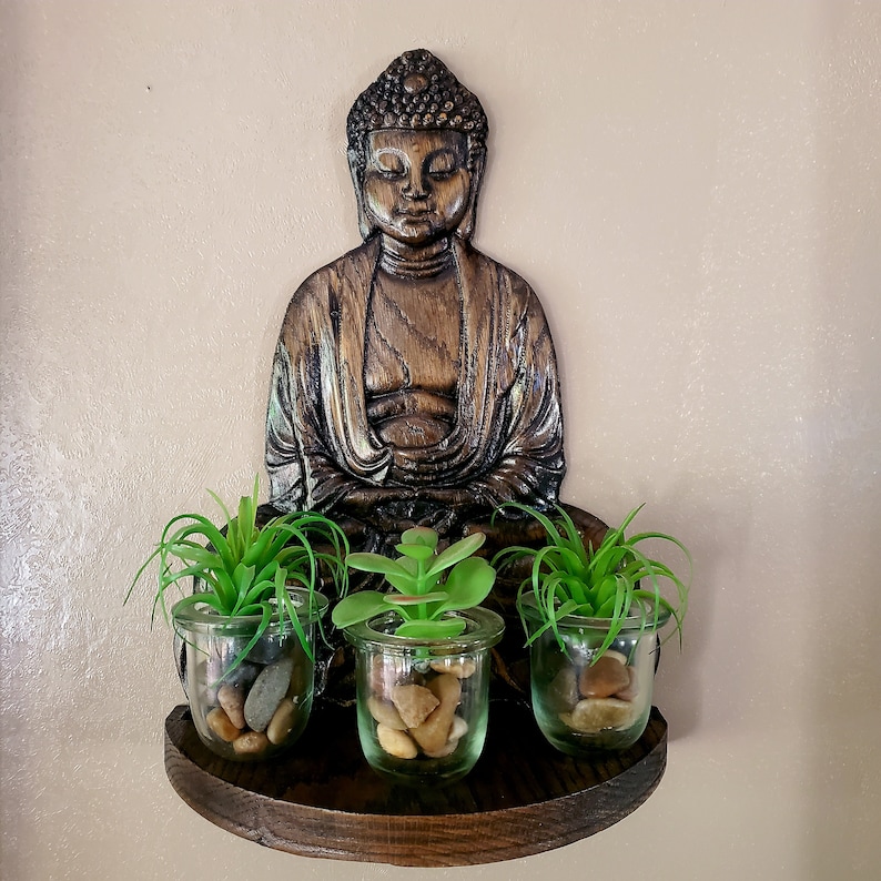 Buddha Plant Shelf Plant Shelf Buddha Boho Decor Zen Den - Etsy