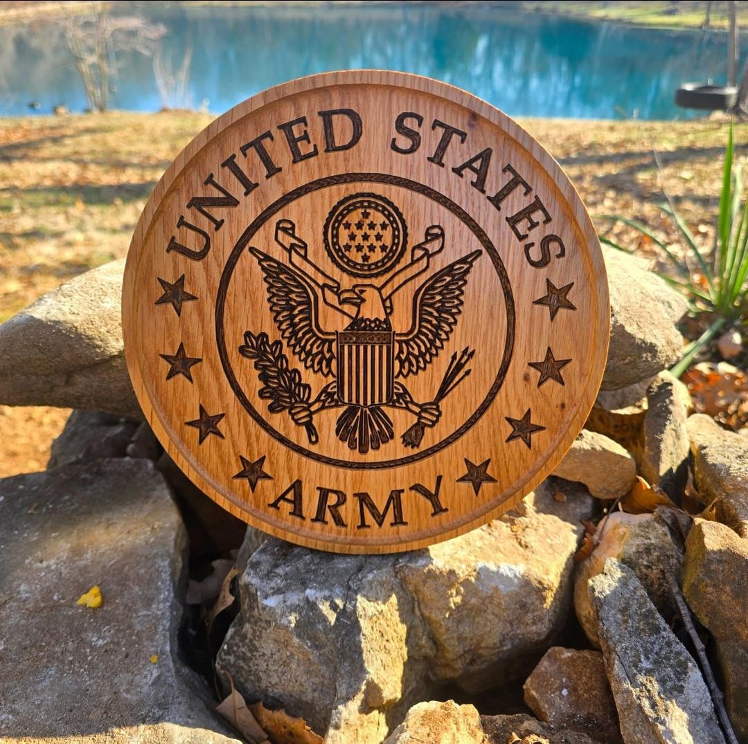 Army Plaque, Army Seal, Army, US Army, Army Decor, Army Gift, Veteran ...