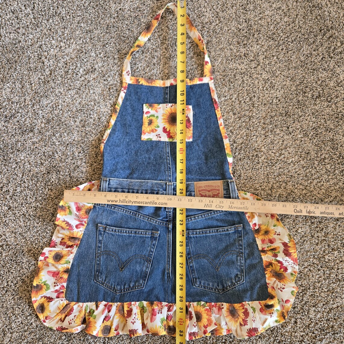 Handmaid Denim Apron, Linen Apron, Apron, Kitchen Apron, Kitchen Gift ...
