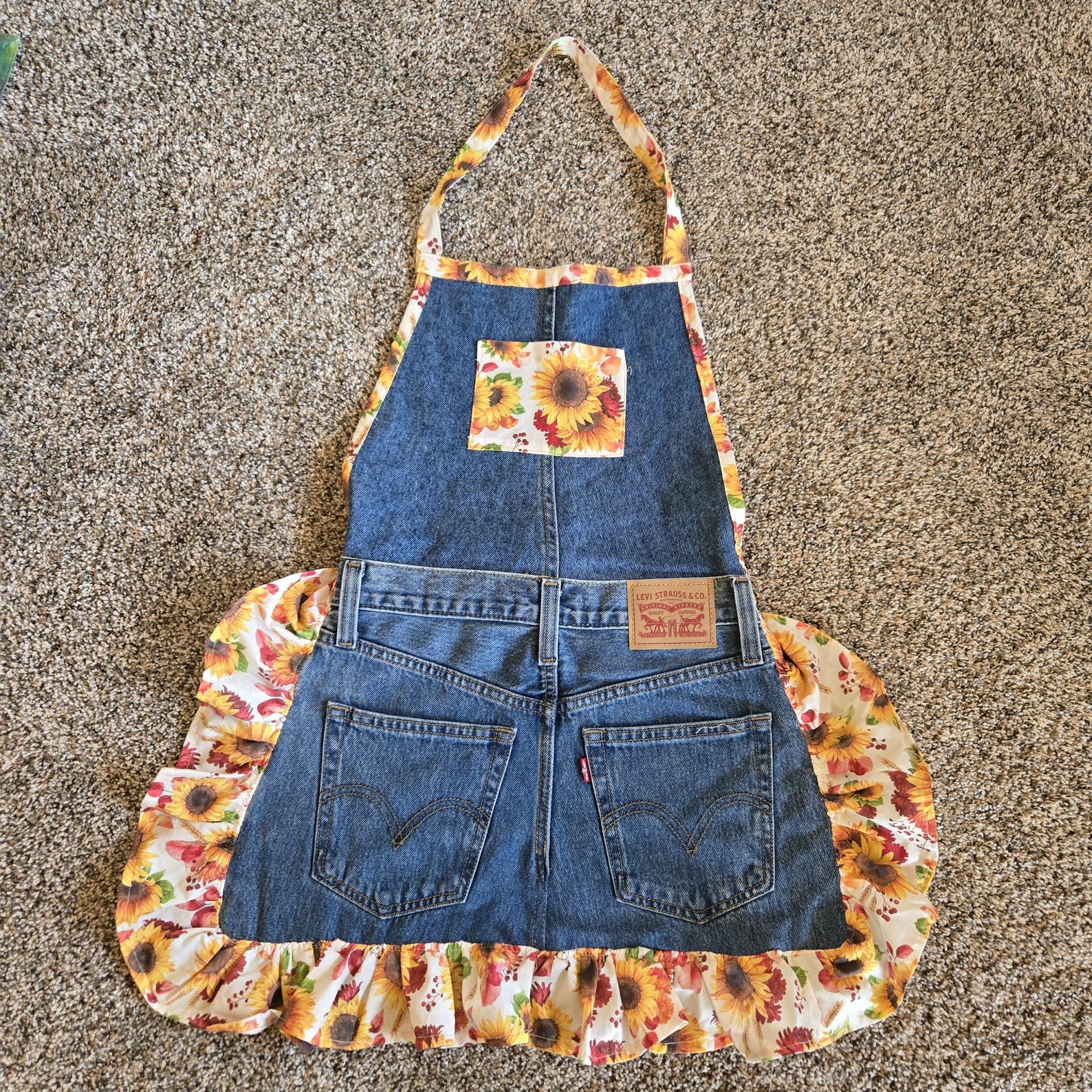 Handmaid Denim Apron, Linen Apron, Apron, Kitchen Apron, Kitchen Gift ...