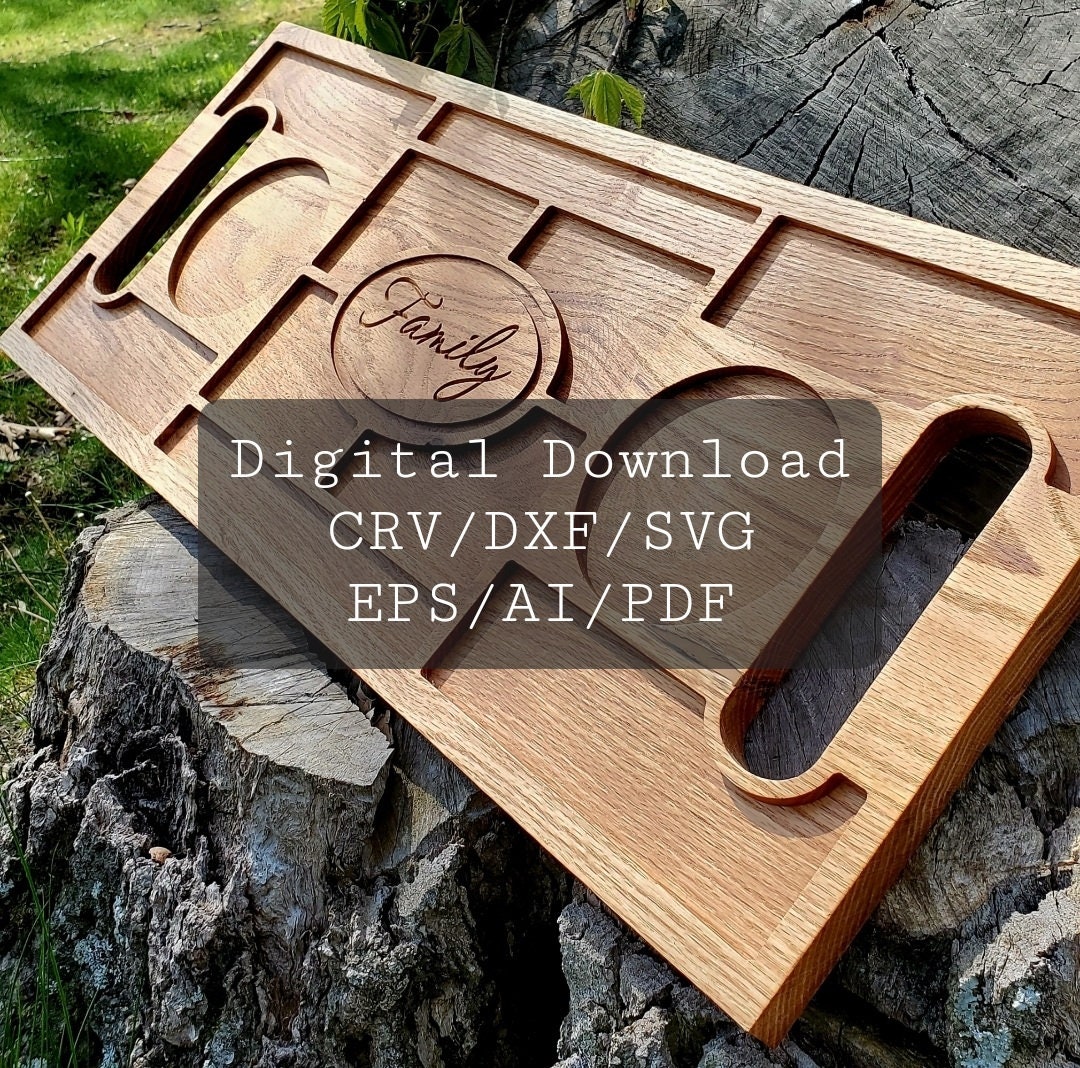 Charcuterie Board CNC File Crvdxfaipdfepssvg Digital - Etsy