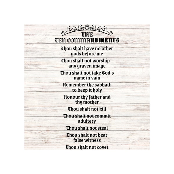 Ten Commandments Clip Art - Etsy