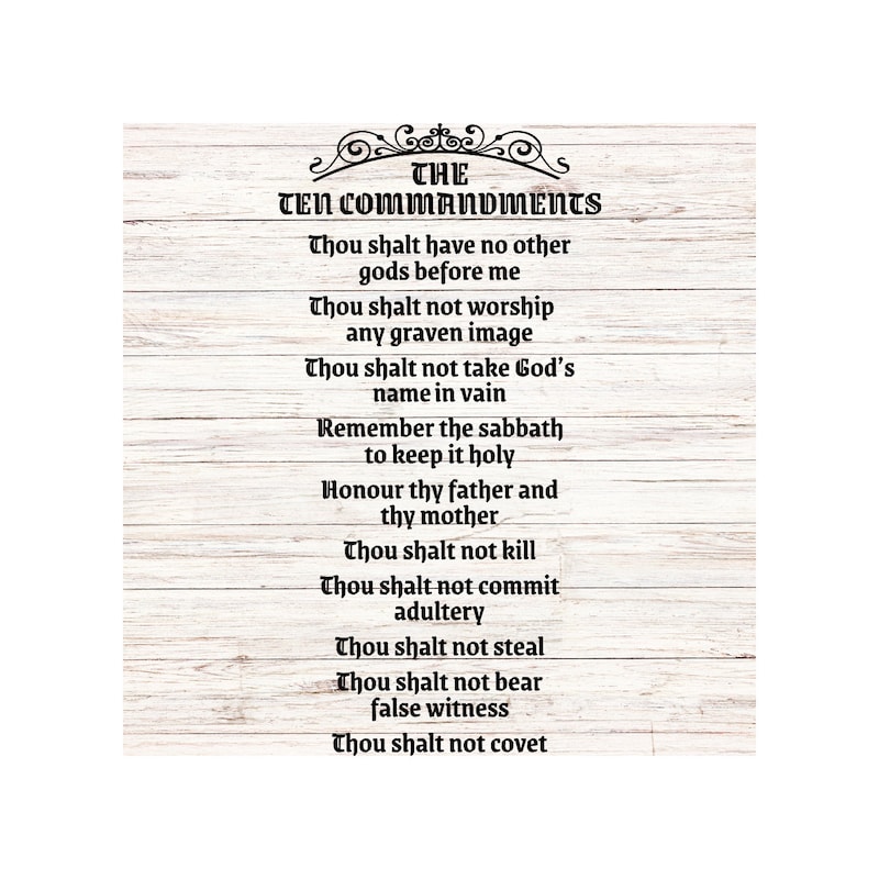 Image of 10 Commandments - Etsy
