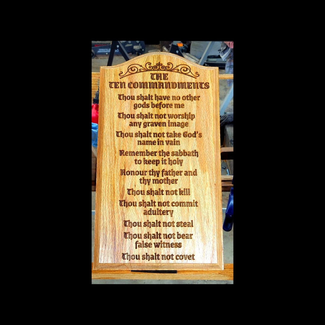 The Ten Commandments, Christian Decor, Religious Art, Religious Gift ...