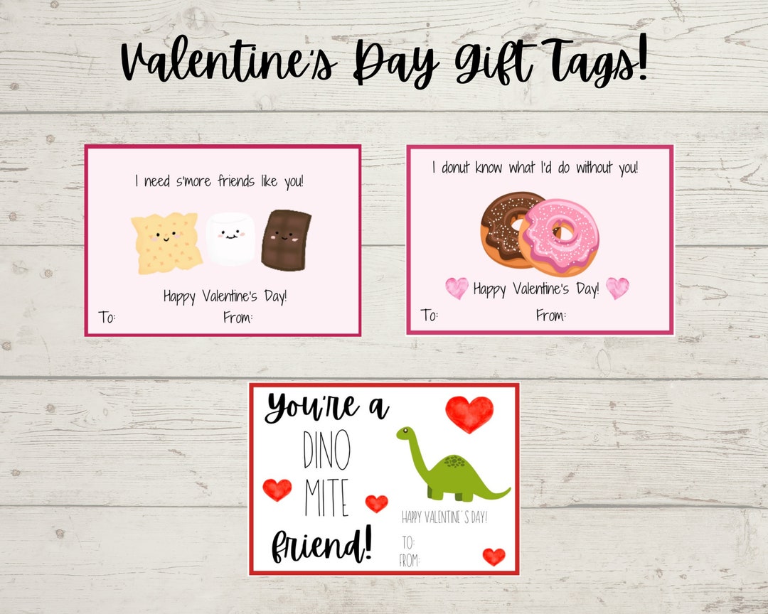 Valentine’s Day Gift Tags-valentine’s Day Gift Tag Bundle - Etsy