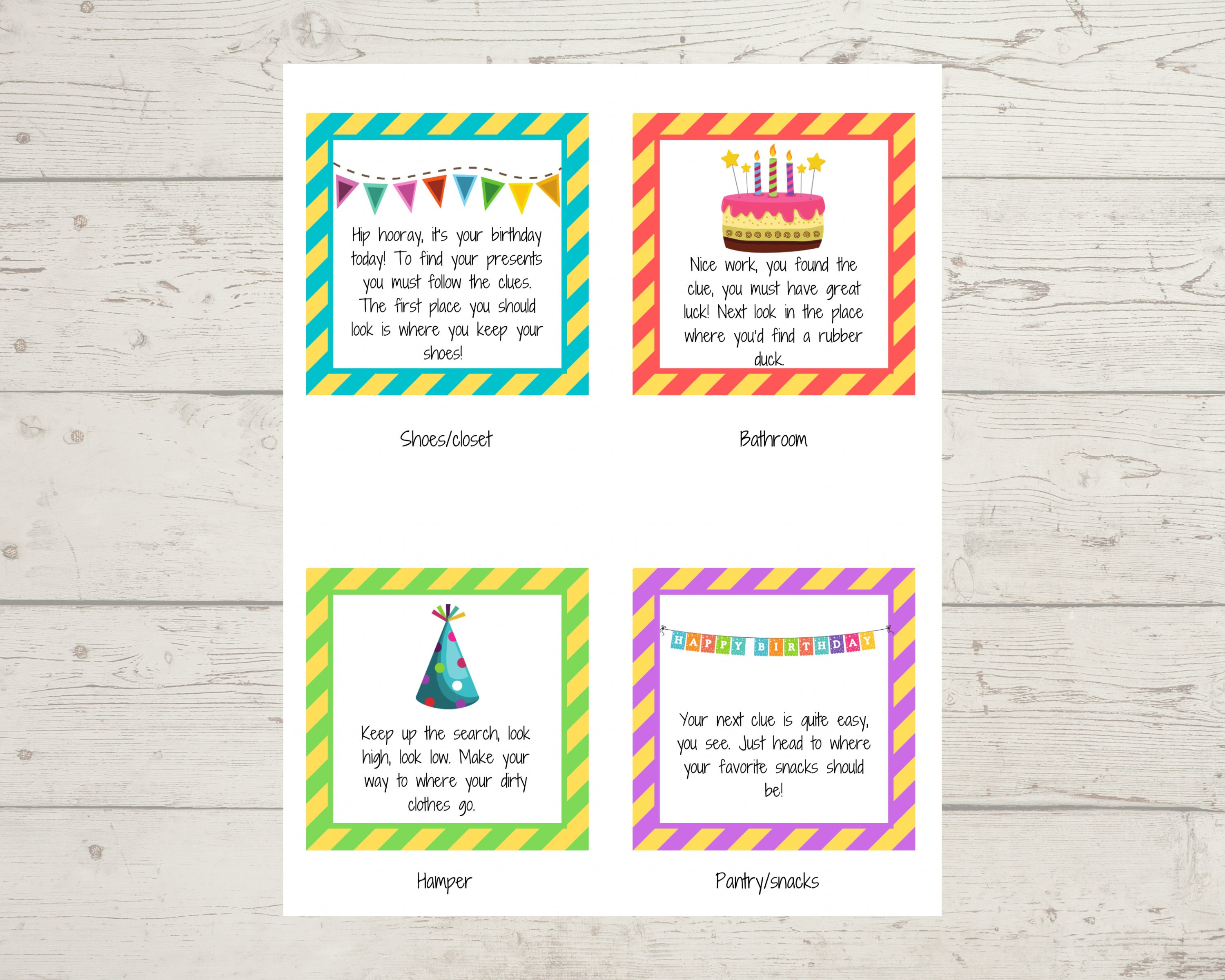 Birthday Scavenger Hunt - Etsy