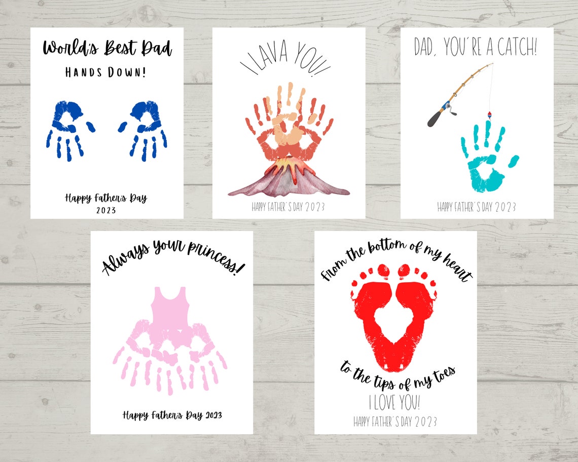 Fathers Day Handprint Art Printable - Etsy UK