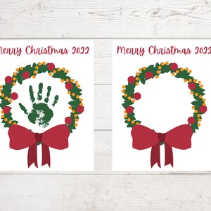 Christmas Handprint & Footprint Art Printable Bundle/christmas - Etsy
