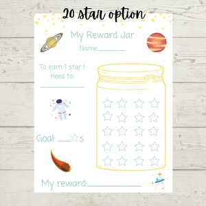 Reward Chart: Space Theme - Etsy