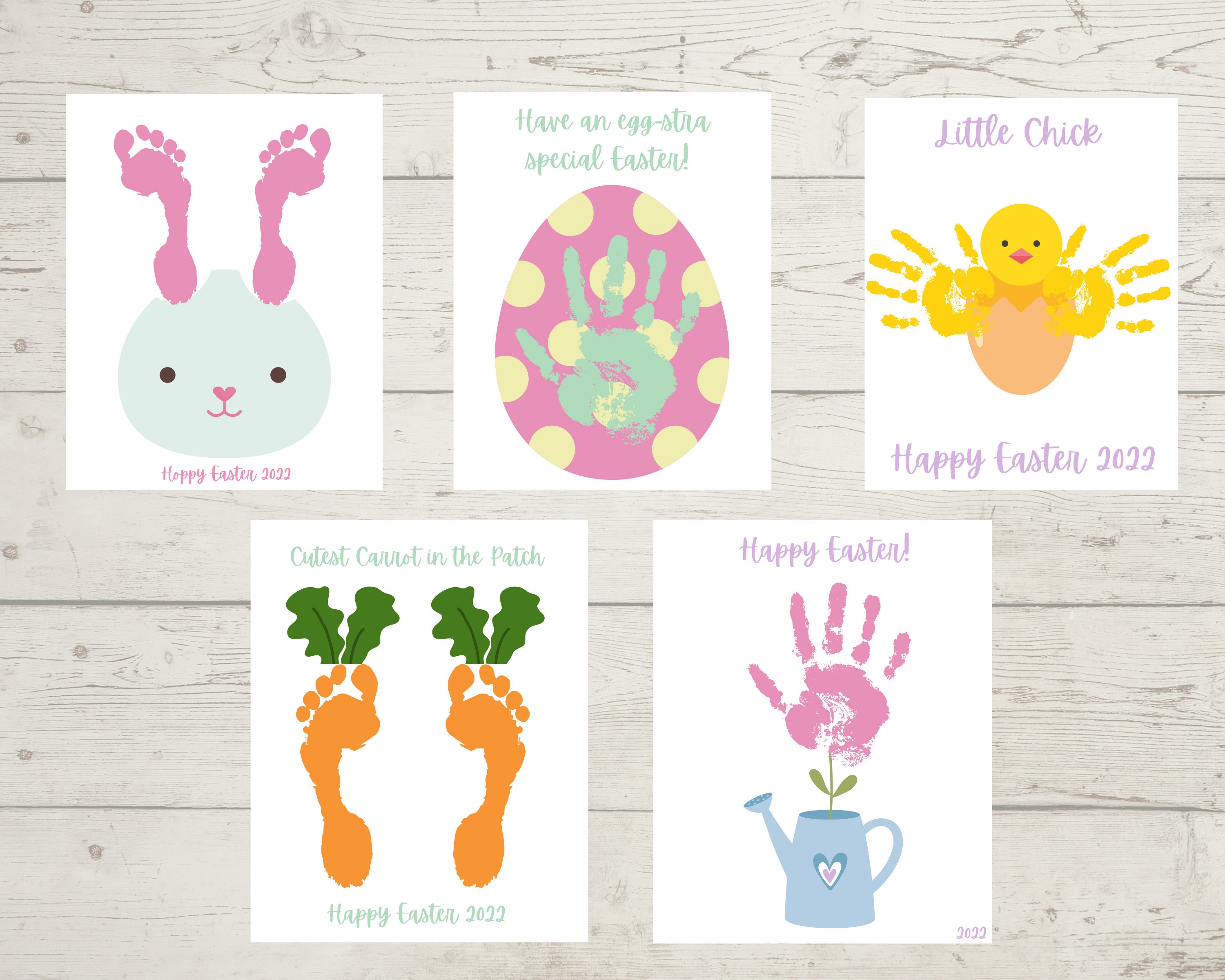 Easter Handprint/footprint Art Bundle-easter Craft for Kids - Etsy