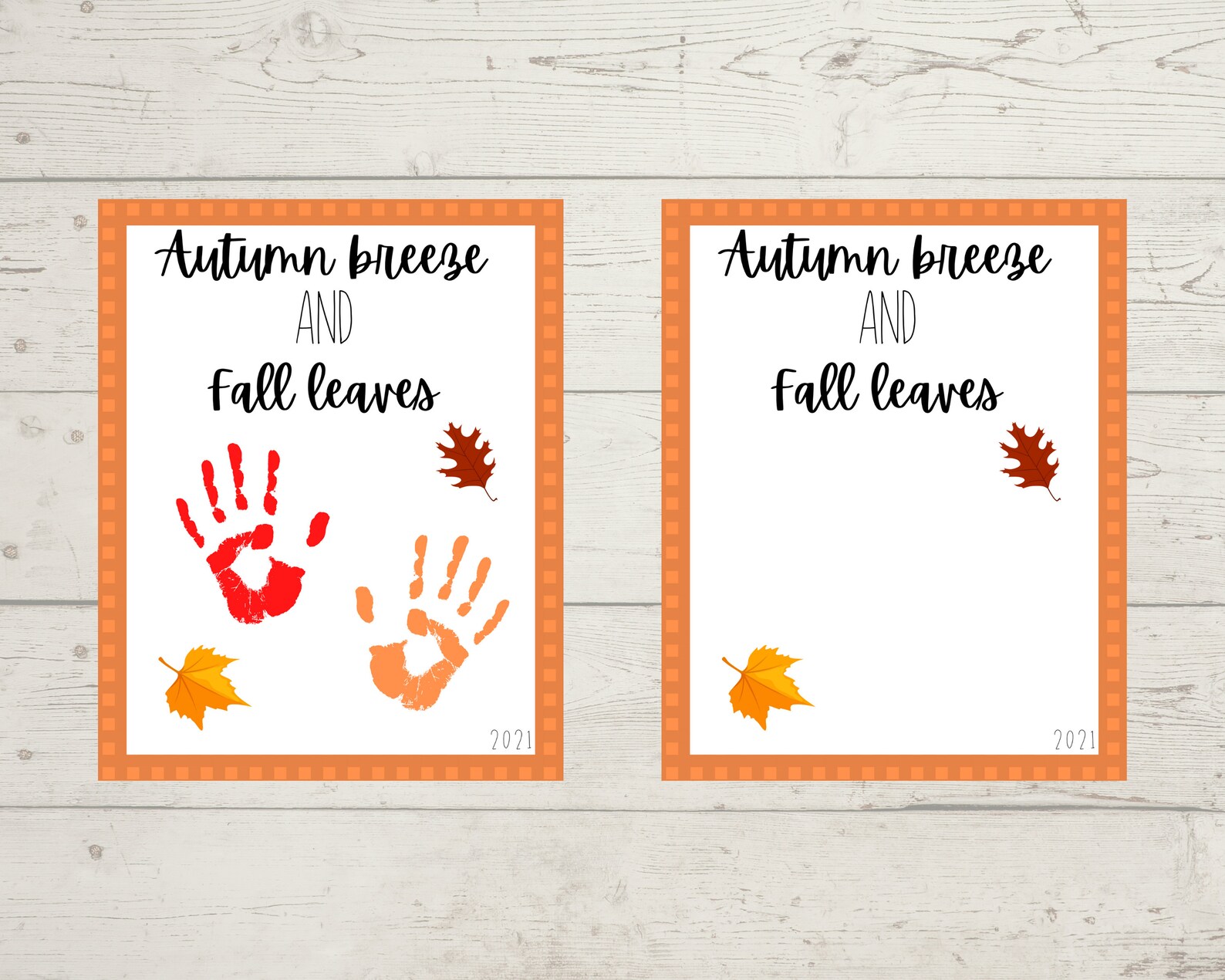 Fall Handprint Art Printable | Etsy