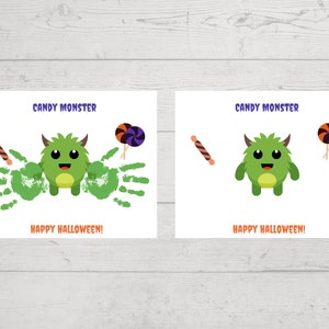 Halloween Handprint Art Printable Bundle - Etsy