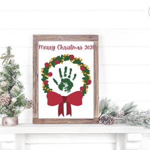 Christmas Handprint & Footprint Art Printable Bundle/christmas | Etsy