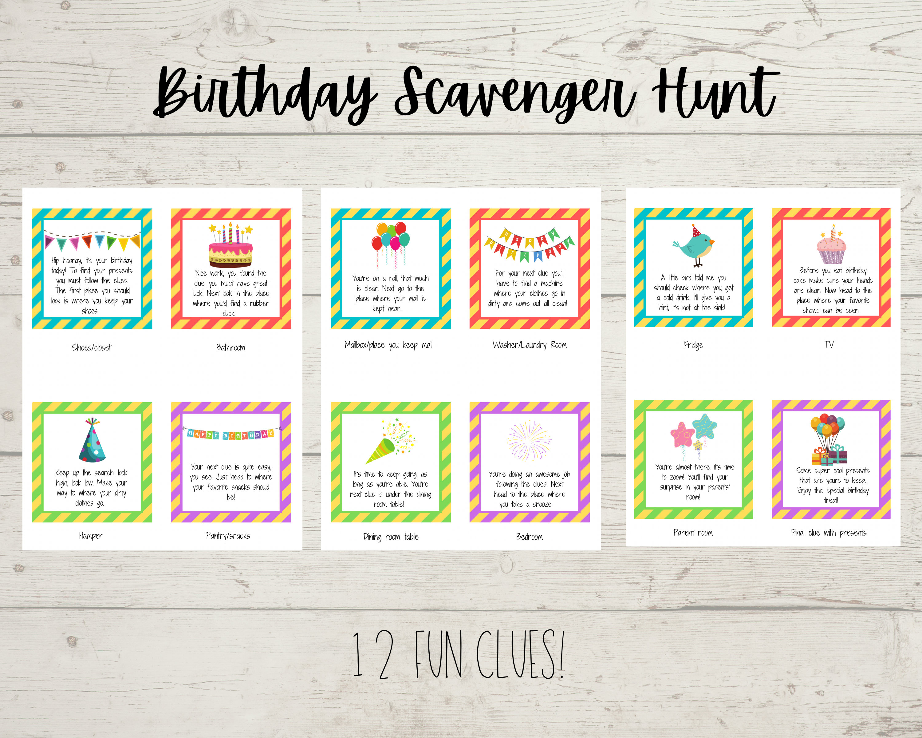 Birthday Scavenger Hunt - Etsy