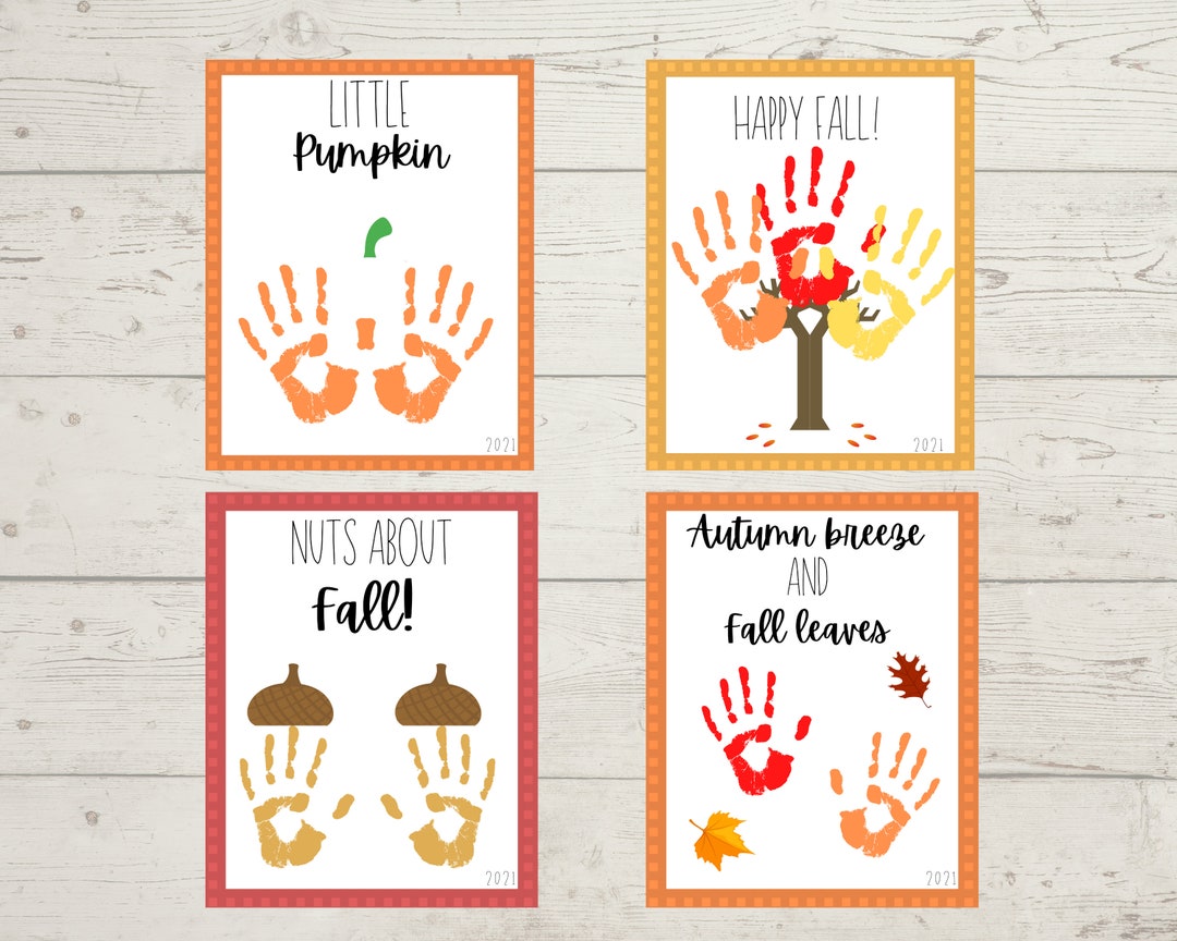 Fall Handprint Art Printable - Etsy