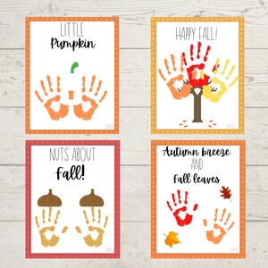 Fall Handprint Art Printable | Etsy