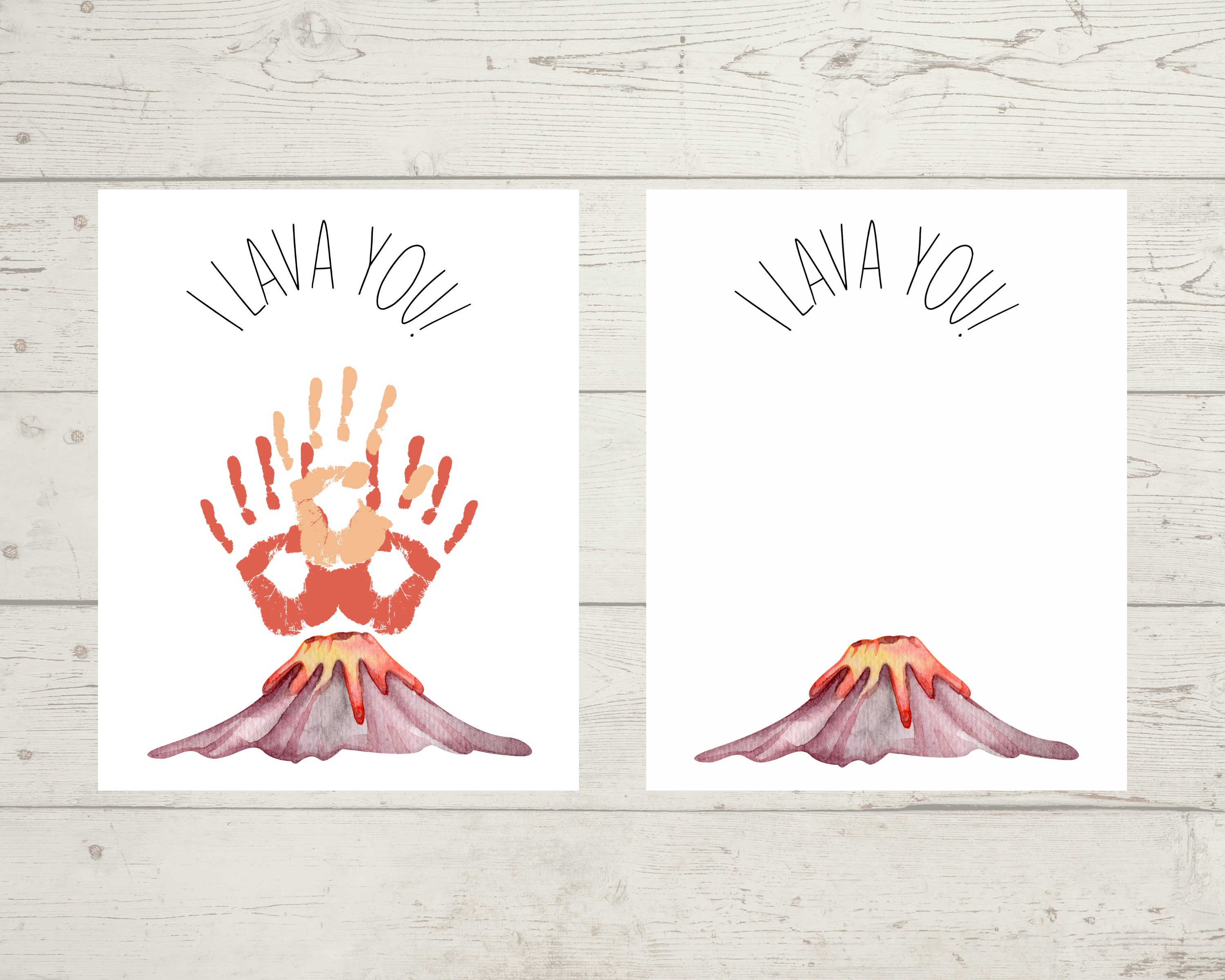 I Lava You Handprint Art - Etsy