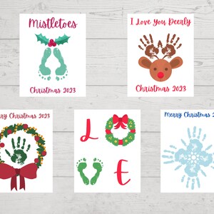 Christmas Handprint & Footprint Art Printable Bundle/christmas Art ...