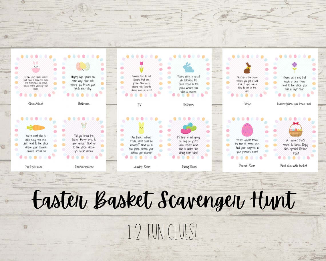 Easter Scavenger Hunt - Etsy