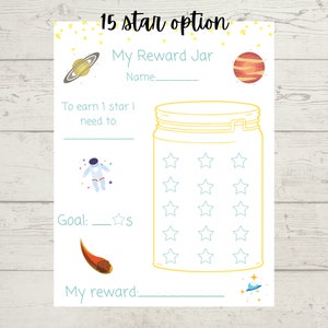 Reward Chart: Space Theme - Etsy