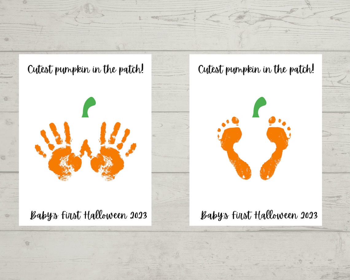 Baby’s First Halloween Handprint/footprint Art - Etsy