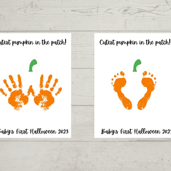 Halloween Handprint Footprint Art - Etsy