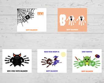 Halloween BOO Ghost Handprint Art Cute Ghost Printable Craft Toddler ...