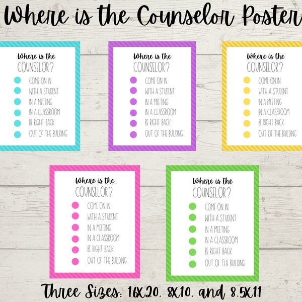 Counselor Poster - Etsy Canada
