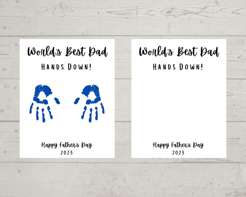 Fathers Day Handprint Art Printable - Etsy UK