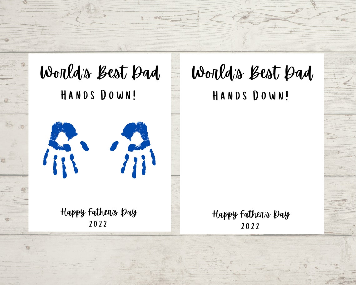 Fathers Day Handprint Art Printable - Etsy