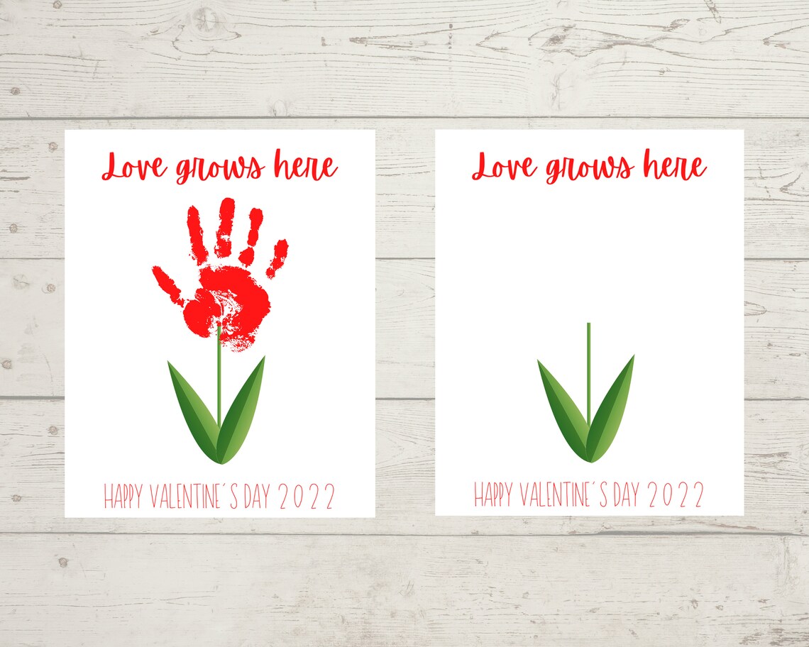 Valentines Day Handprint Art Bundle-valentines Day Craft for | Etsy