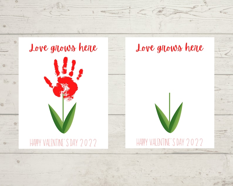Valentines Day Handprint Art Bundle-valentines Day Craft for | Etsy