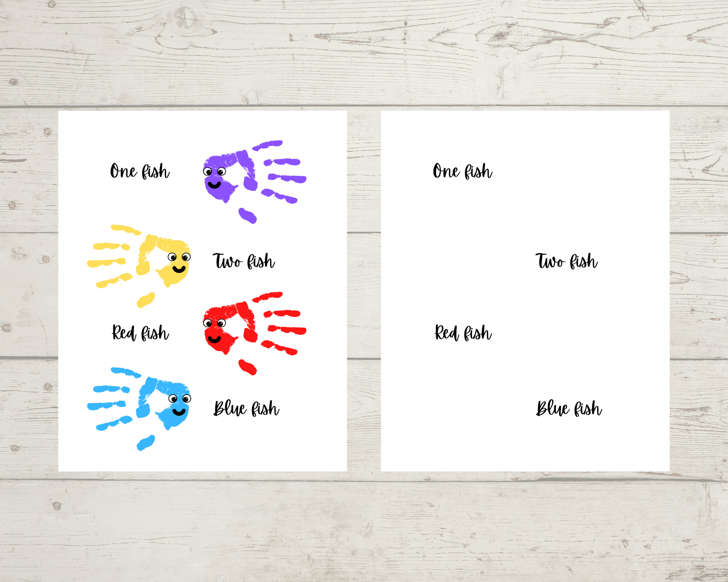 Kids Handprint Art Printable Bundle - Etsy UK