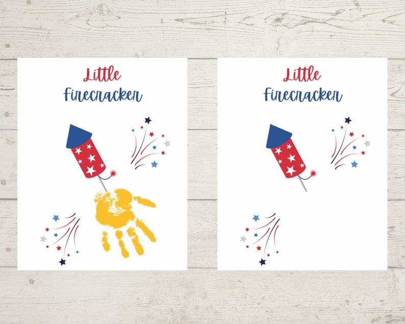 4th of July Handprint Art Printable Bundle - Etsy