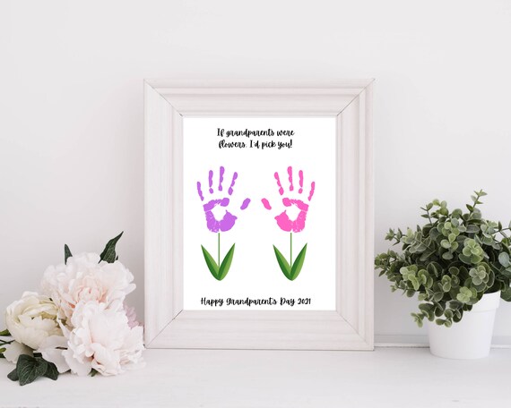 Grandparents Day Handprint Art Printable - Etsy