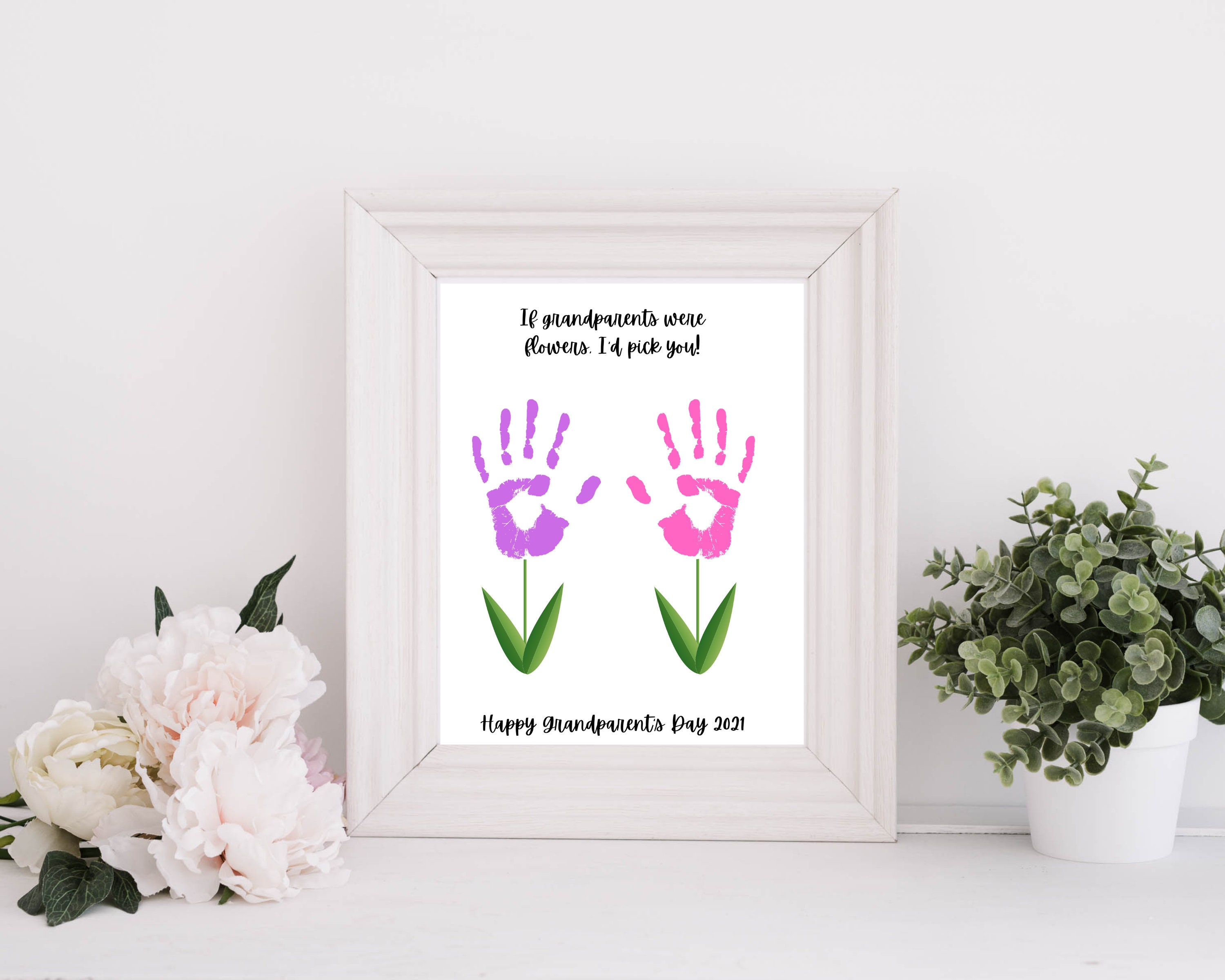 Grandparents Day Handprint Art Printable - Etsy