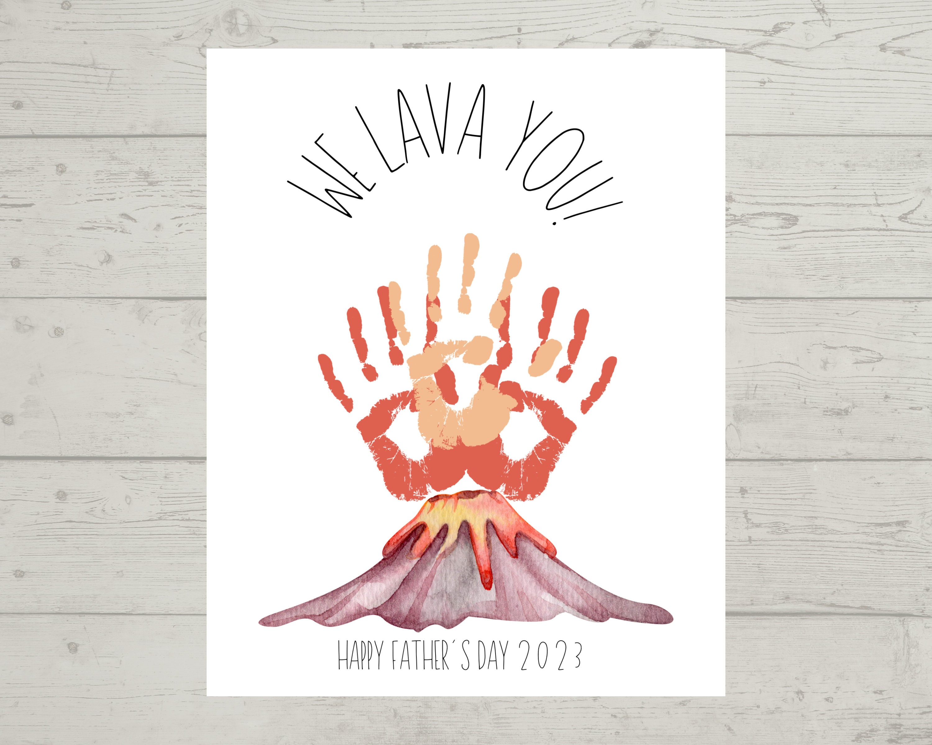 Father’s Day Handprint Art Printable-we Lava You - Etsy
