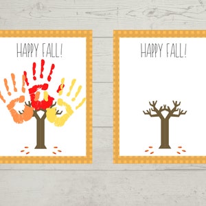 Fall Handprint Art Printable - Etsy