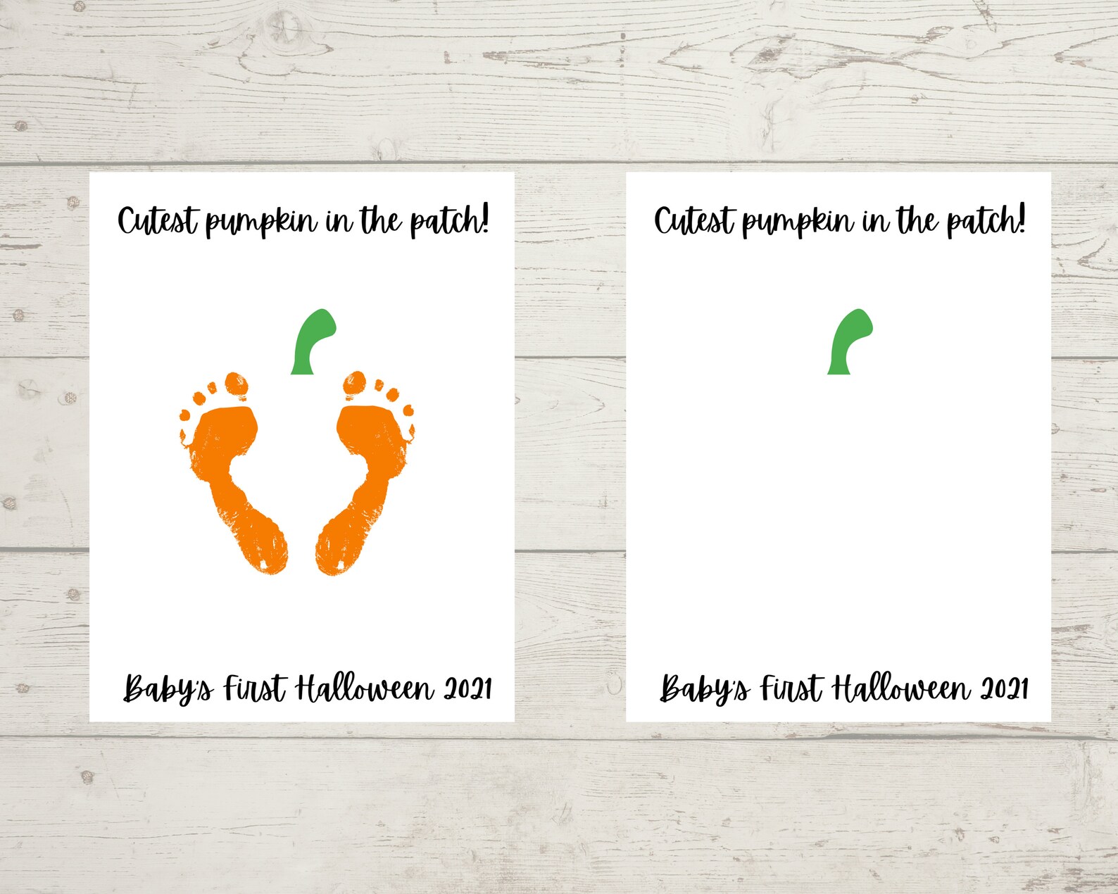 Babys First Halloween Handprint/footprint Art - Etsy