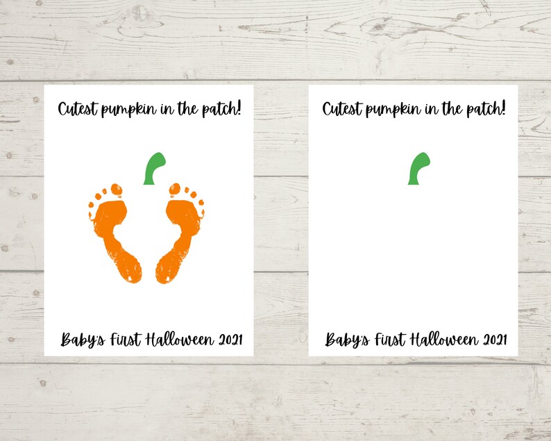 Babys First Halloween Handprint/footprint Art - Etsy