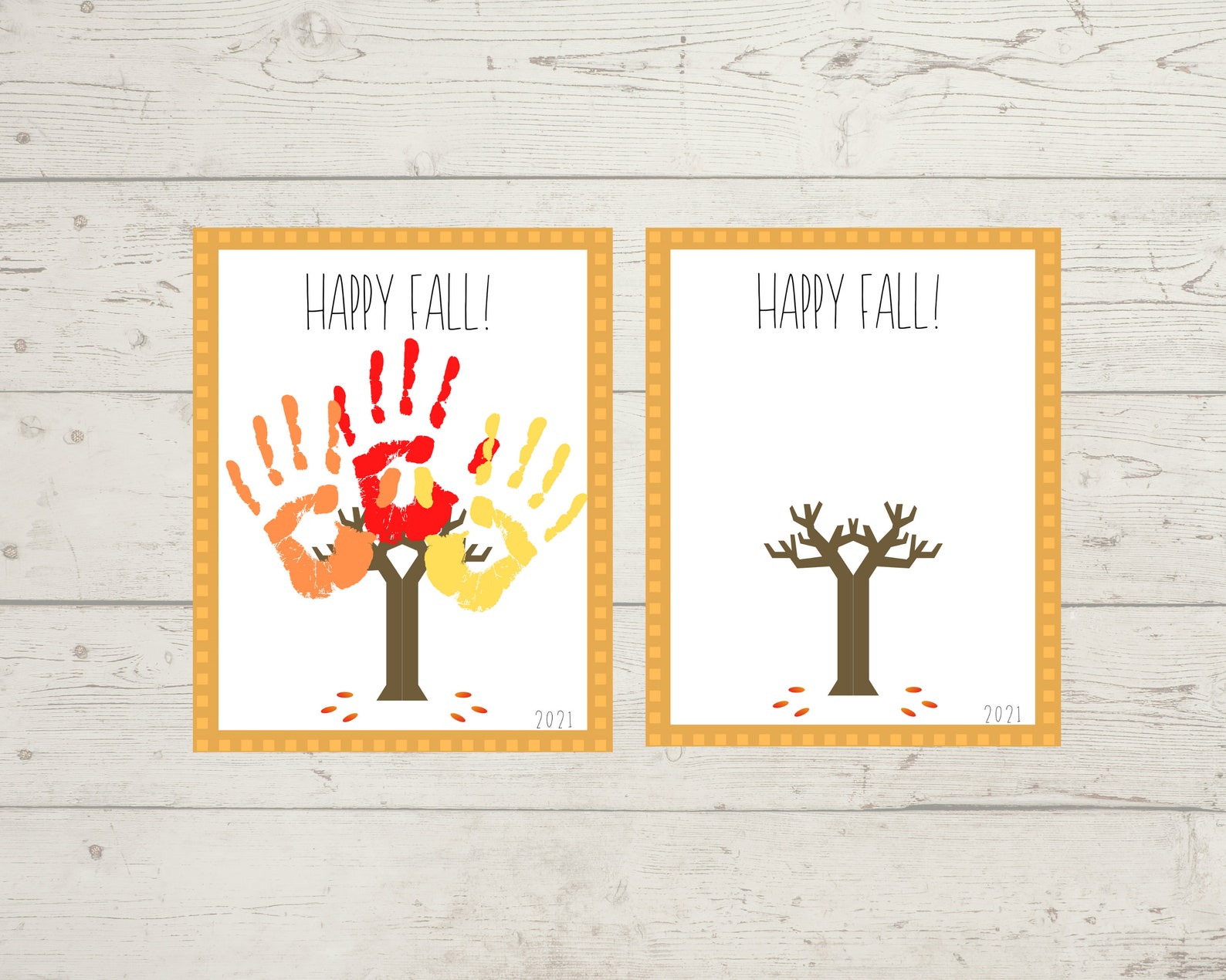 Fall Handprint Art Printable | Etsy